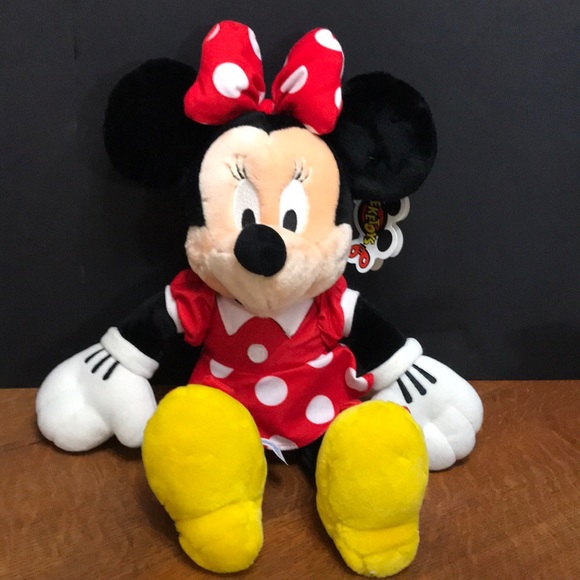 Disney | Toys | Disney Minnie Mouse Red Pokadots Plush | Poshmark